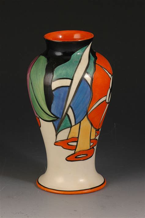 Clarice Cliff Latona Bouquet 6 Meiping Vase C 1930 2