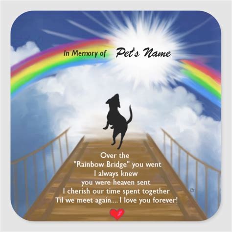The Rainbow Bridge Poem Printable Customize And Printrainbow Bridge