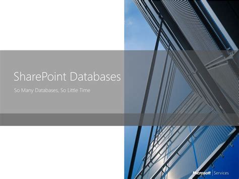 Ppt Sharepoint Databases Configuration Setup And Maintenance Overview Powerpoint