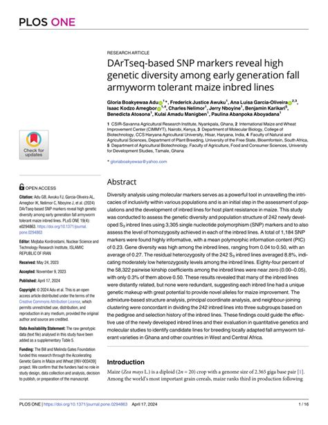 Pdf Dartseq Based Snp Markers Reveal High Genetic Diversity Among Early Generation Fall