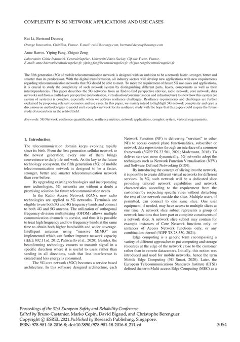 pdf complexity in 5g network applications and use cases
