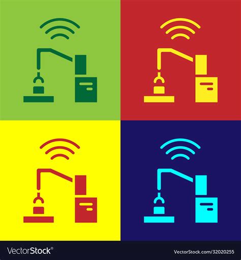 Pop Art Industrial Machine Robotic Robot Arm Hand Vector Image