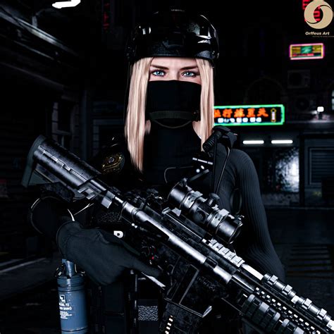 Jennyfer Police Special Force Portrait By Orffeus Art On Deviantart