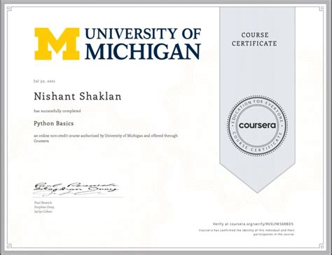Nishant Shaklan On Linkedin Universityofmichigan Python