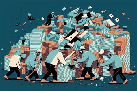 Premium Ai Image Data Mining Team Digging Through Massive Pile Of Data To Find Hidden Patterns