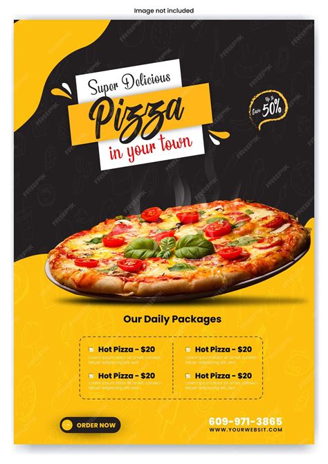 Premium Vector A Pizza Ad For Pizza In Your Own Personalised Price
