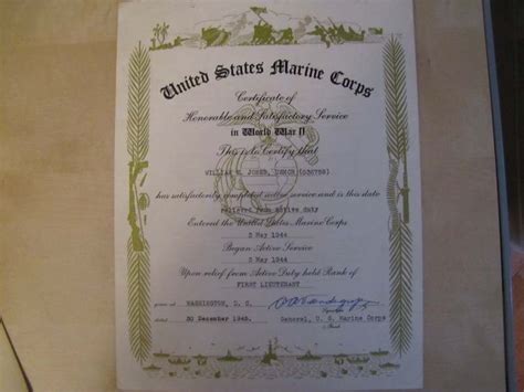 Oss Document Proves Interesting Lt William E Jones Usmc Shellback Certificate Groupings