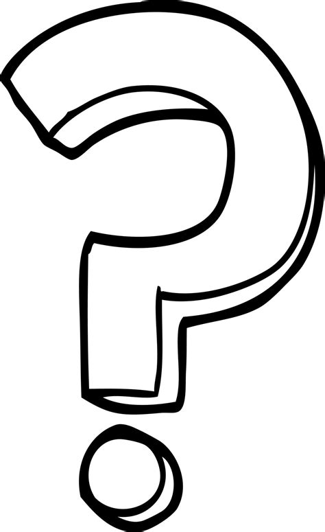 Line Drawing Cartoon Question Mark 12182911 Vector Art At Vecteezy