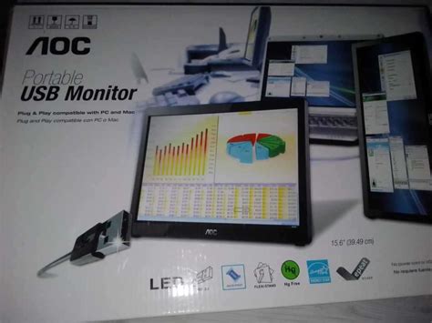 Other Desktop Laptop Accessories AOC LED USB Portable Screen Was Sold For On