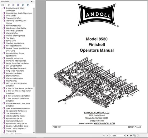 Landoll 8530 Finisholl Operation Manual F 756 0321 Pdf