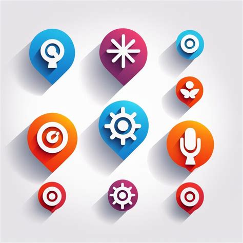 Set Compass Location Marker Marker And Compass Icon With Shadow Vector Premium Ai Generated Vector