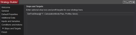 How Use Trailing Stop At Strategy Builder Ninjatrader Support Forum