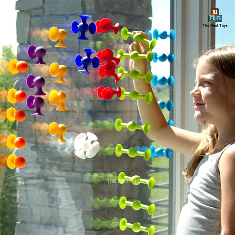 Squigz Fun Little Suckers บล๊อกซิลิโคน ของเล่นปลายเปิด Montessori