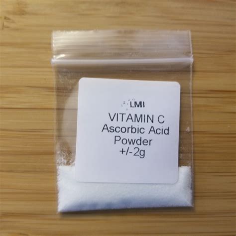 Ascorbic Acid Vitamin C Powder Packaged In 2x2 Bags Qty 100 1000 O