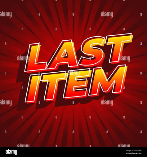 Last Item Text Effect Design In Bold Font With Bold Colors For Digital