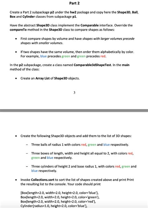Solved Create A Part 2 Subpackage 22 Under The Hw2 Package
