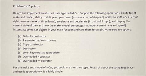 Solved Design And Implement An Abstract Data Type Called