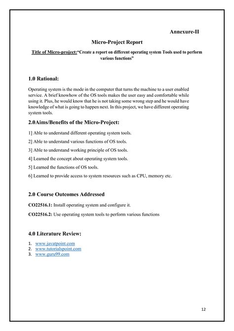 Osy Microproject 1 Pdf Operating Systems Computer Software And