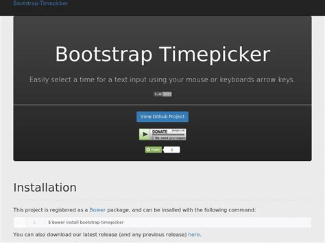 Bootstrap Timepicker Bootstrap Bootstrap