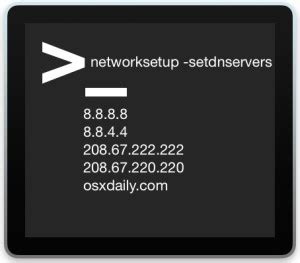 How To Change DNS From Command Line Of Mac OS X