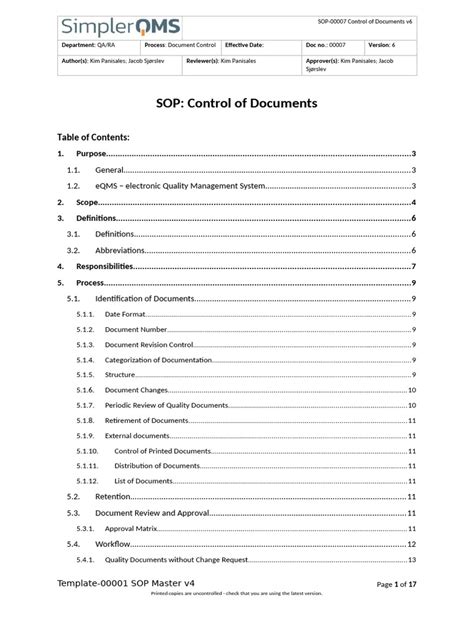 Document Control For Qara Teams Pdf Version Control Quality