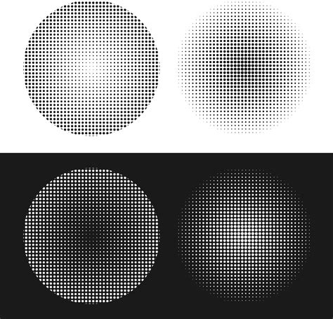 Circle Halftone Abstract Dotted Circles Round Halftones Geometric