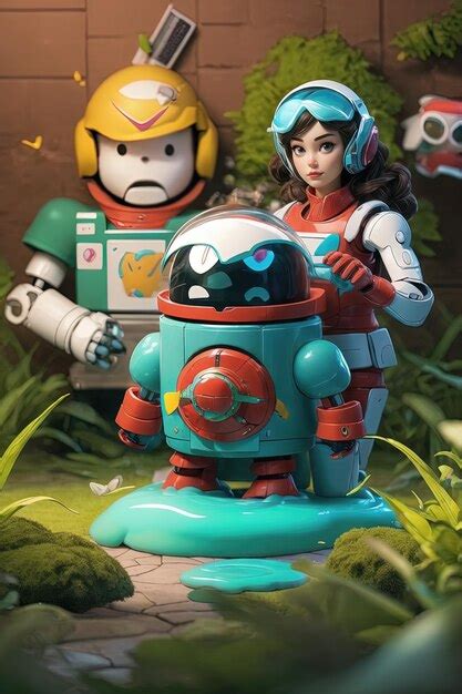 Premium Ai Image A Couple Of Characters That Are Made By Legos