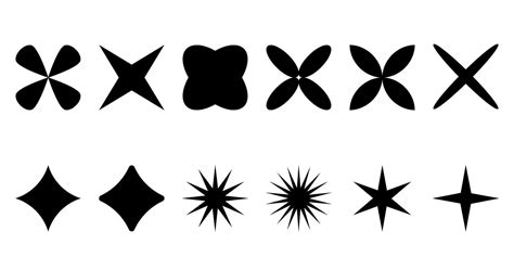 Exploding Star Icon Set Black Star Collection 63131537 Vector Art At Vecteezy