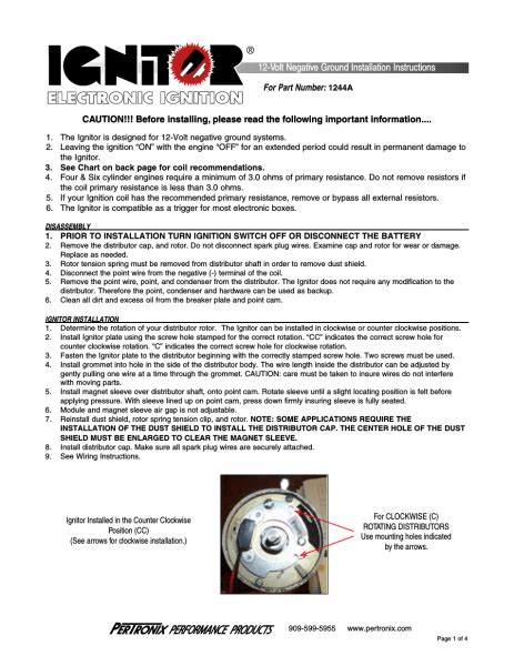 Pertronix Ignitor Installation