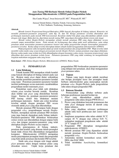 Auto Tuning Pid Berbasis Metode Osilasi Pdf