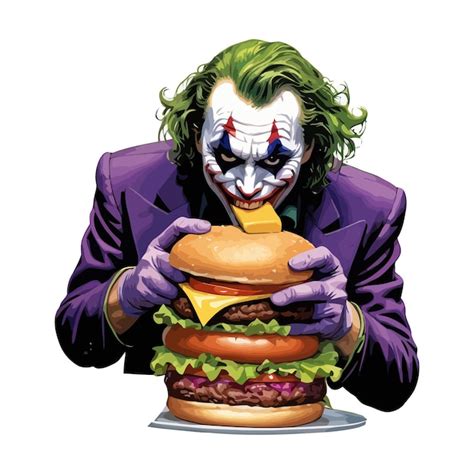 재미있는 버거 터 일러스트레이션 프리미엄 Ai 생성 벡터