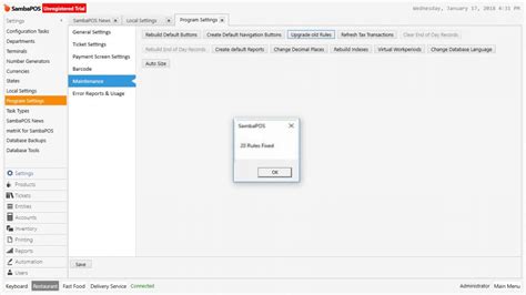 Database Upgrading From SambaPOS V And Or V To V SambaPOS Knowledgebase