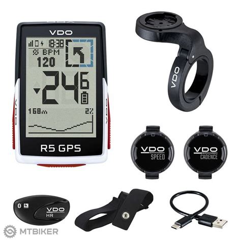 Vdo R5 Gps Full Sensor Set Cycle Computer With Sensors Mtbiker Shop