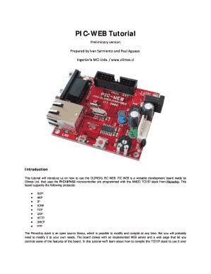 Fillable Online Olimex Pic Web Tutorial Form Fax Email Print PdfFiller