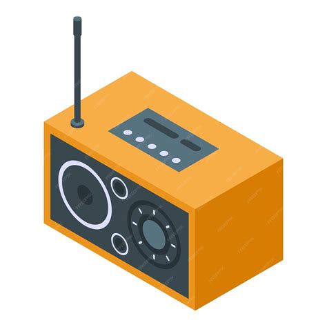 Premium Vector Retro Radio Icon Isometric Of Retro Radio Vector Icon For Web Design Isolated