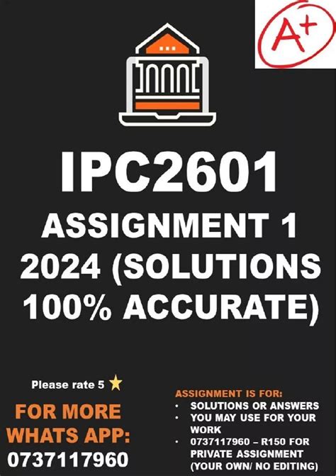 ipc2601 assignment 1 semester 1 2024 solutions ipc2601 ipc2601