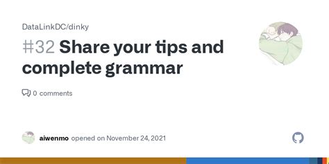 Share Your Tips And Complete Grammar Issue DataLinkDC Dinky GitHub