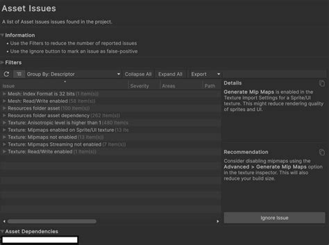 Unity Project Analysis With The Project Auditor Dev Community