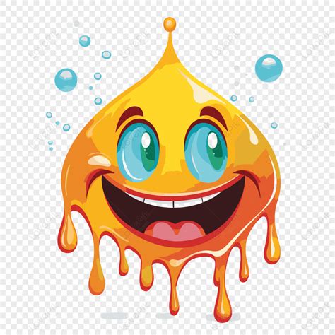 뚝뚝 떨어지는 웃는 얼굴 벡터클립 아트만화상표 Png 일러스트 무료 다운로드 Lovepik