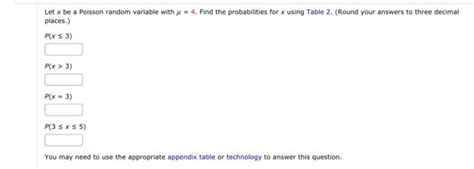 Solved Let X Be A Poisson Random Variable With μ85 Find