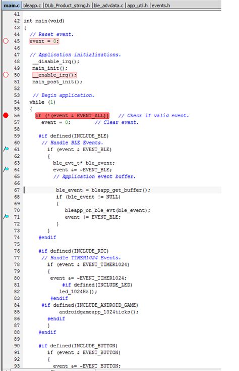 nrf51422 s310 iar won t debug but will load the hex file in a ble application nordic qanda