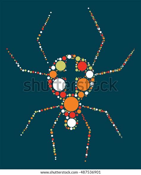 Spider Shape Vector Design By Color Stock Vector Royalty Free