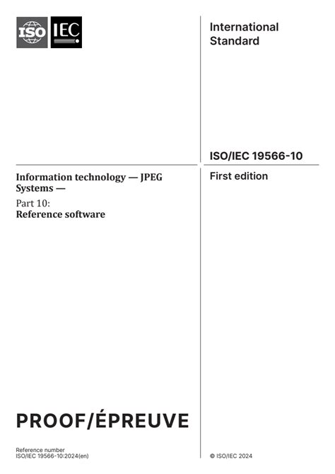 ISO IEC PRF 19566 10 Information Technology JPEG Systems Part 10 Reference Software