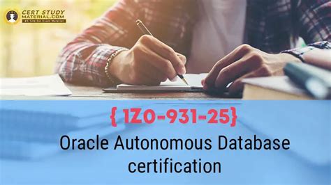 Oracle 1z0 931 25 Certification Autonomous Db Exam Prep