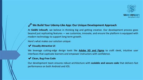 Ppt App Like Udemy With Siddhi Infosoft Powerpoint Presentation Free