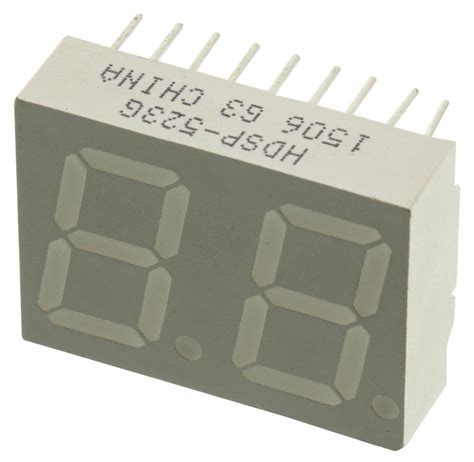 hdsp 523g broadcom 7 segment led display green 10 ma farnell uk