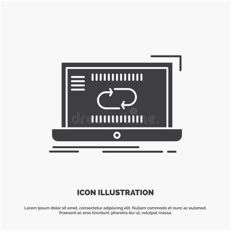 Communication Connection Link Sync Synchronization Icon Glyph Vector Gray Symbol For Ui And