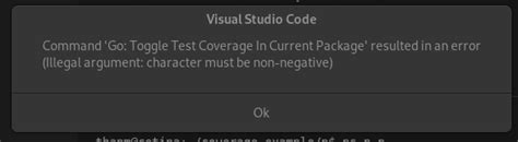 Coverage Illegal Argument Vscode Error From Go Line Directive