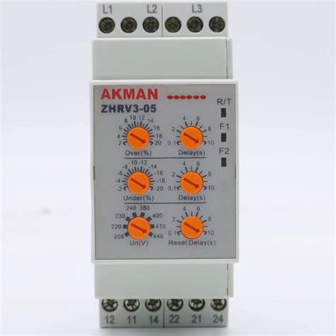Auto Three Phase Ac Voltage Monitoring Relays Over Under Voltage Protection Relay With Ce