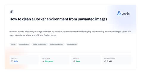 how to clean a docker environment from unwanted images labex